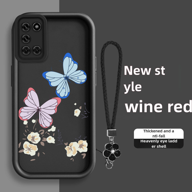 Case for OPPO A52 A92 A74 5G phone casing Pink Blue Butterfly Lucky ...