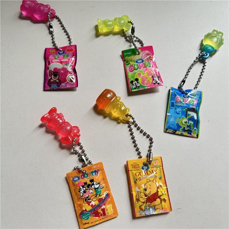 Bulk BANDAI Disney Pooh Mickey Mouse Big Eye Gummy Candy Toy Pendant ...