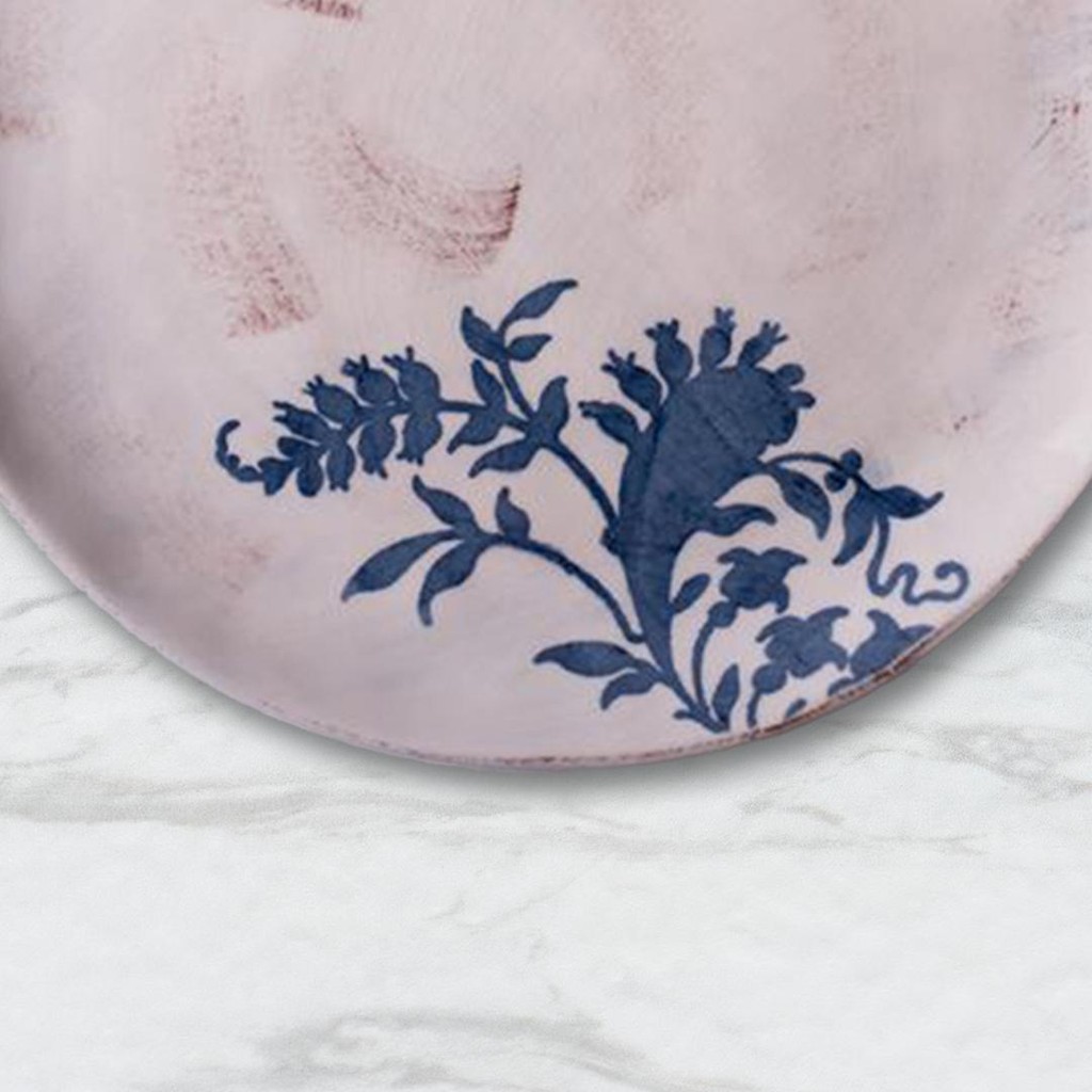 Unique Motif Ceramic Serving Plate / Blue Sprout Plate EB Dining ...