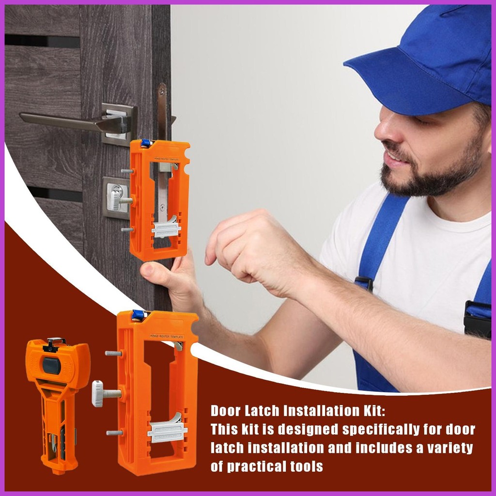 Door Hinge Template Latch Installation Kit for Carpenter Door Hinge Jig ...