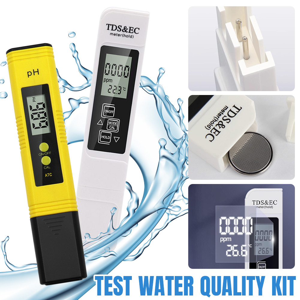 Spas Pool Digital Water Purity Meter Set with LCD Display Accurate TDS ...