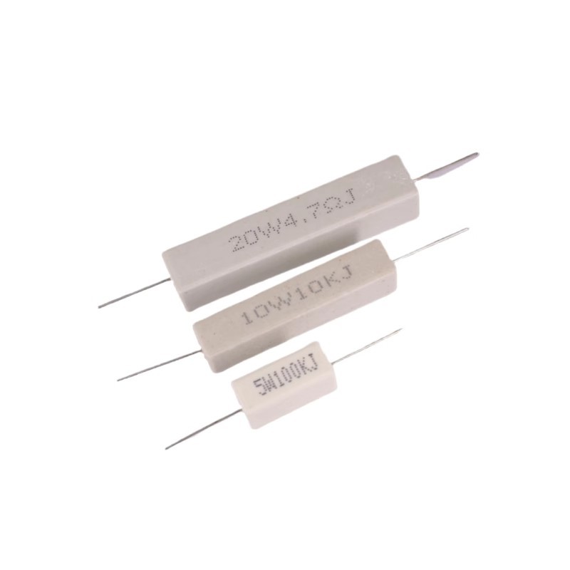 10Pcs 5W 10W 20W Cement Resistance 47R 50R 51R 56R 62R 68R Ohm Cement ...