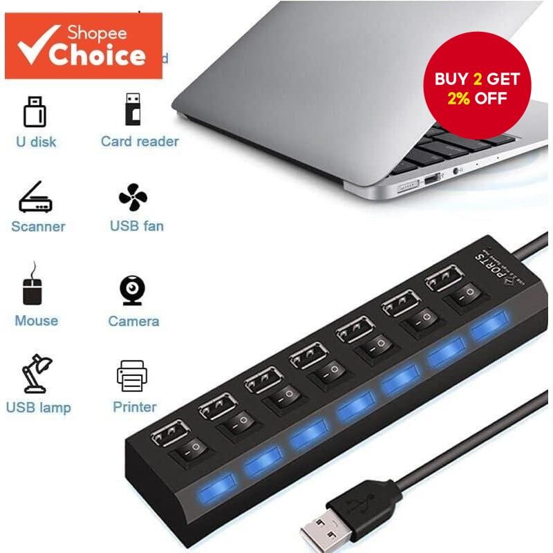 USB Port Hub Expand 7in1 Ruler External HD Pendrive Not Charging With ...