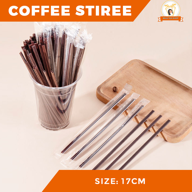 100pcs Coffee Stirrer Coffee Straw Cocktail Stirrer Hot Chocolate ...