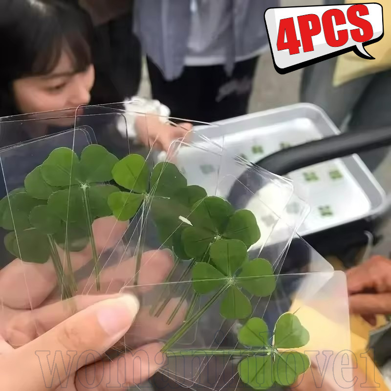 Lucky four leaf Clover Postcards - Acrylic Transparent Book Page ...