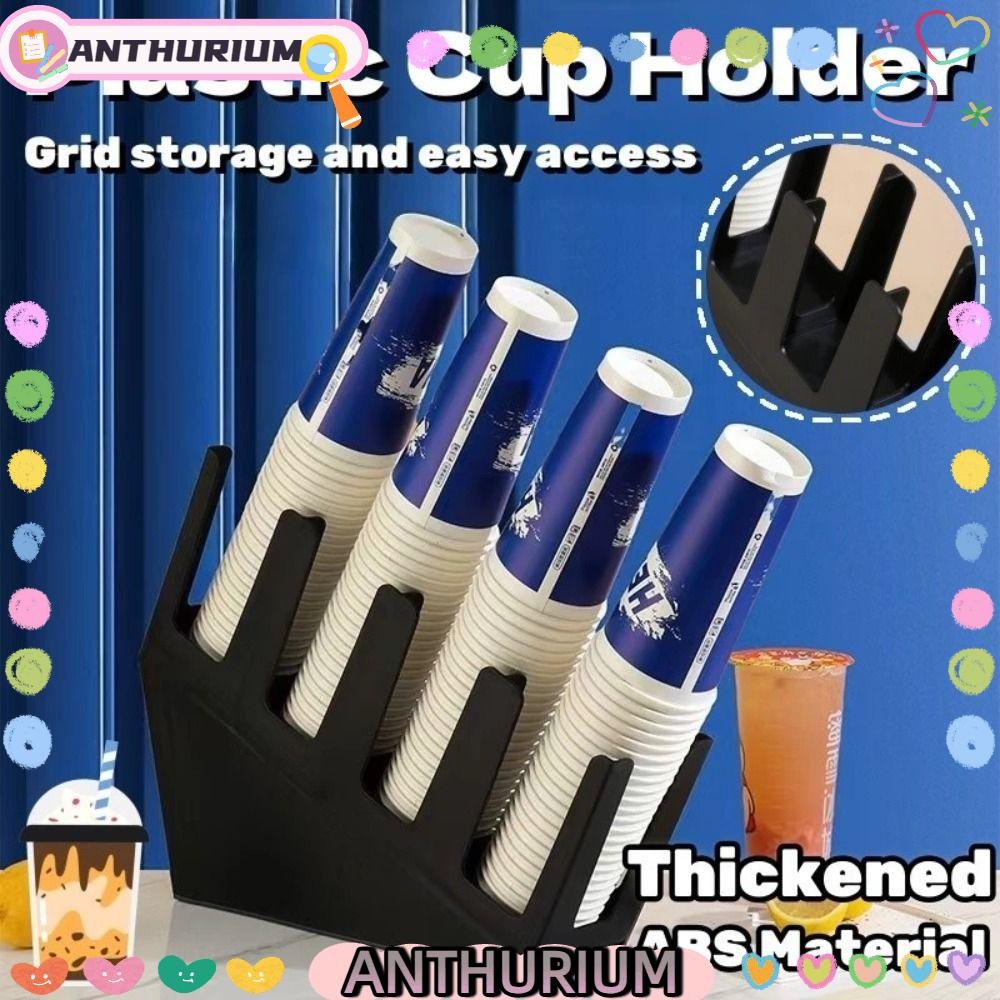 ANTHURIUM Kitchen Storage Rack, Space Saving Black Disposable Cup ...