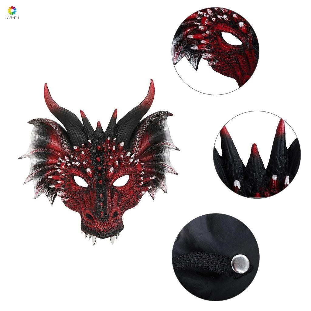Dragon Mask Halloween Costume - Dinosaur Carnival Party Masquerade ...