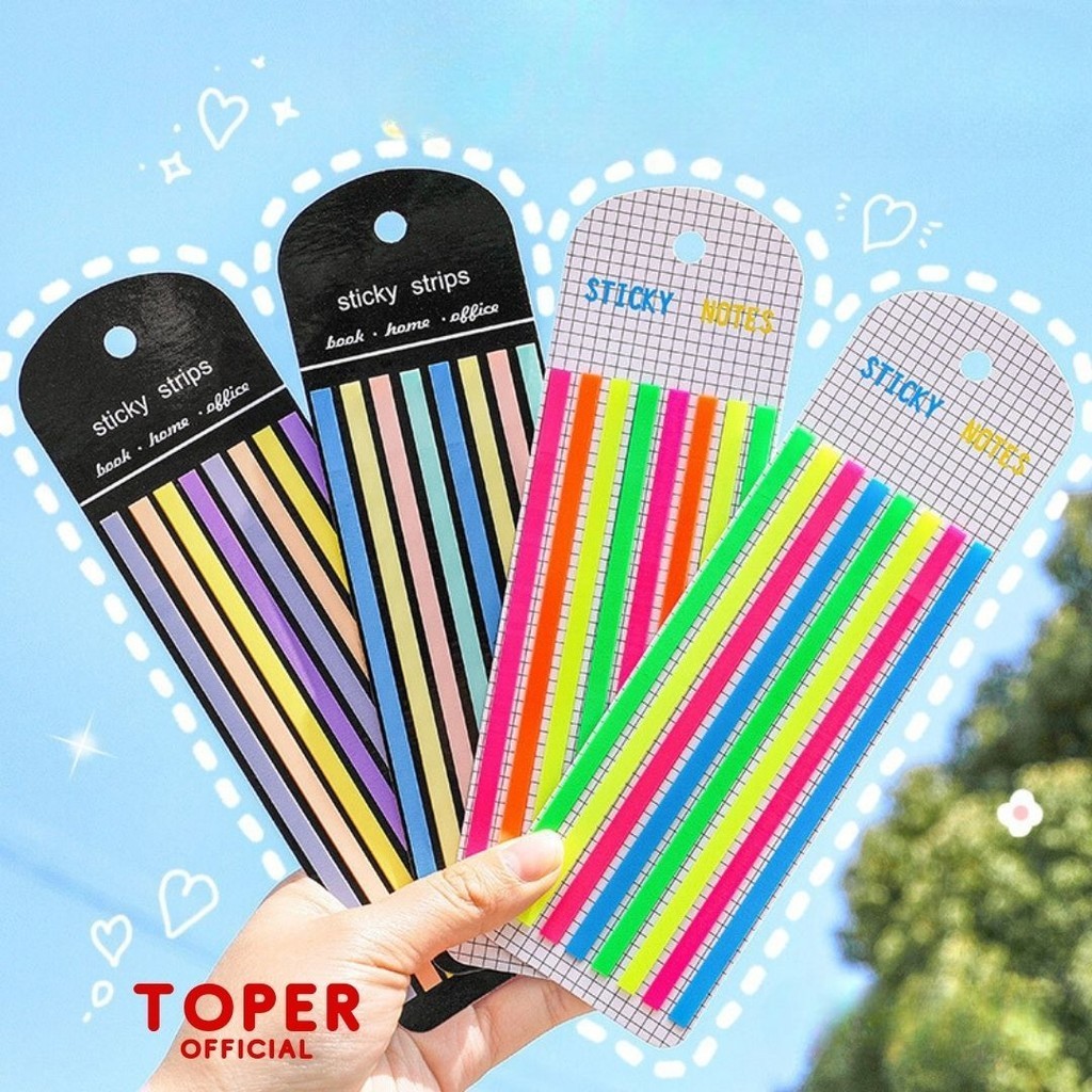 TOPER Sticky Notes Strips Contents of 160 Sheets Transparent Stick Note ...
