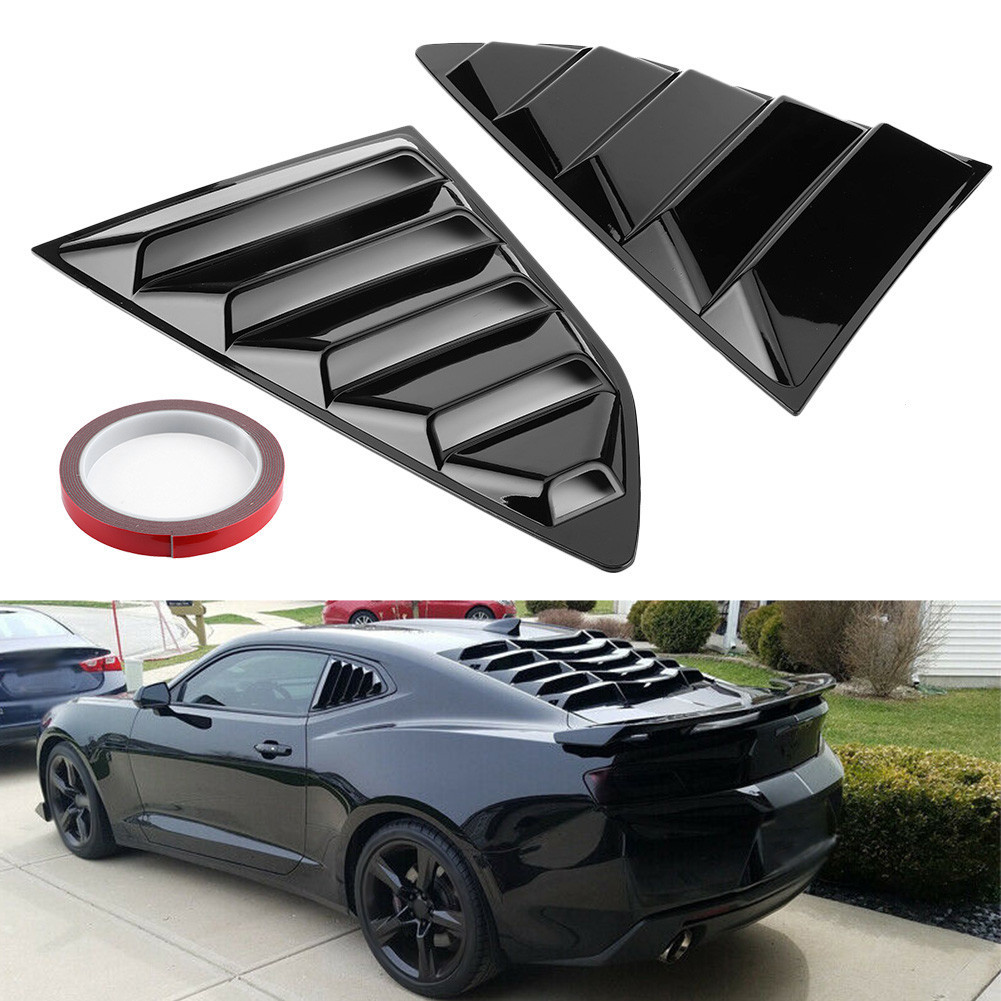 Wowowi KIMISS Window Cover Vent Glossy Black Car Louvers Side Air Trim ...