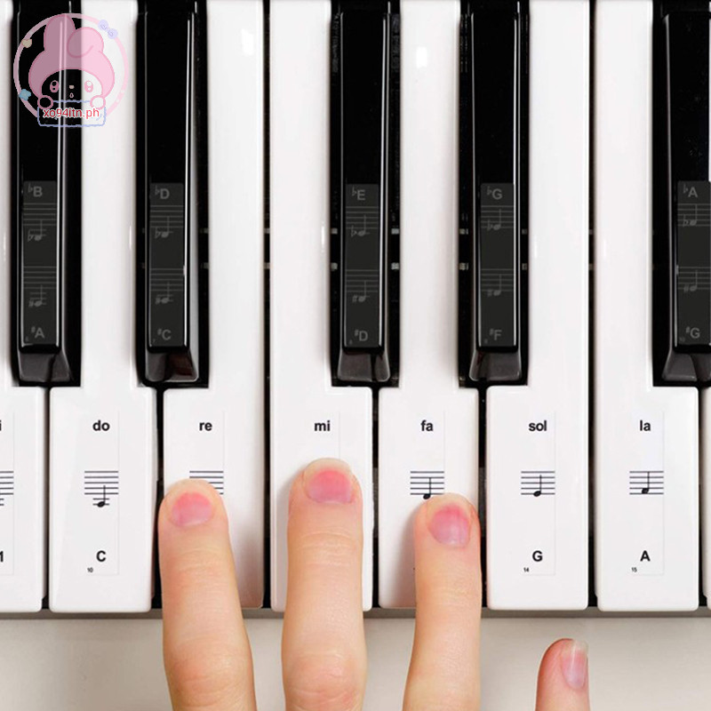 Xo94itn 54/61/88 Key Piano Stickers Transparent Piano Keyboard PVC ...