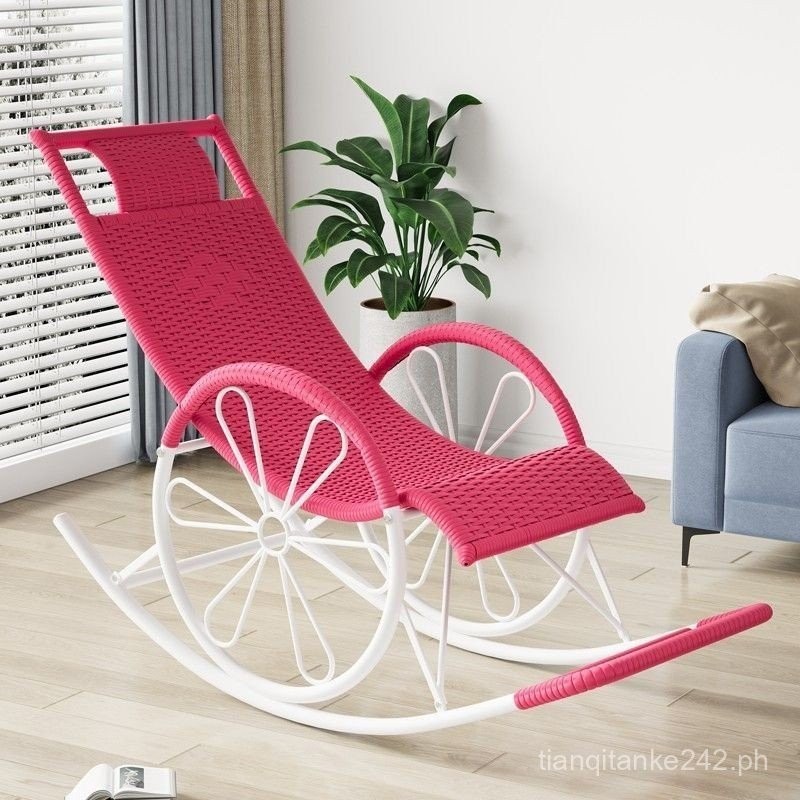 Summer Popular Rocking Chair Adult Rattan Recliner Simple Nap Living ...