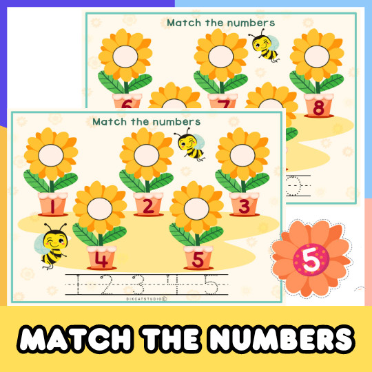 Little Cuttie Matching Numbers Flower Busy Book Kid Early Learning Book ...