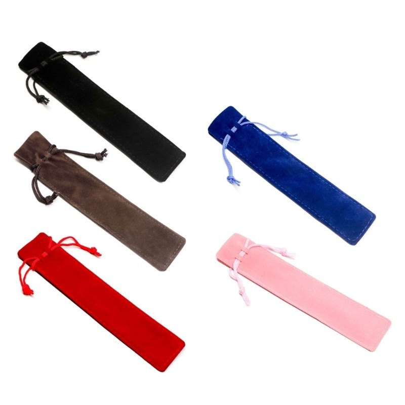 OXXGGKAO 1 Drawstring Pen Pouches Velvet Solid Color Single Ballpoint ...