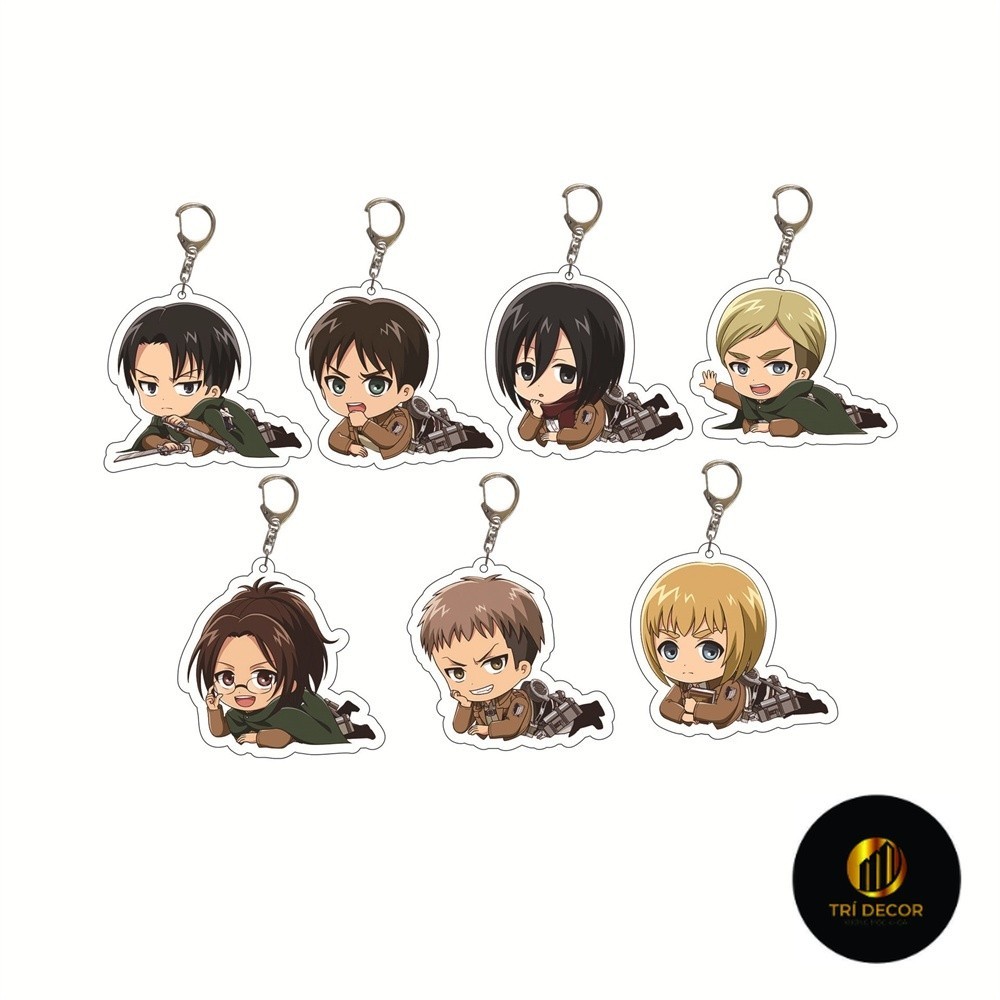 Attack on Titan cartoon face acrylic keychain | Shopee Philippines