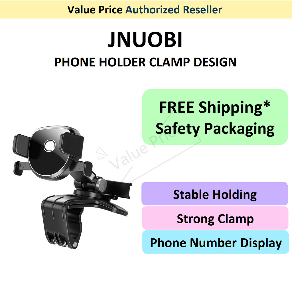 JNUOBI Car Phone holder mount for Dashboard Meter Clamp design with ...