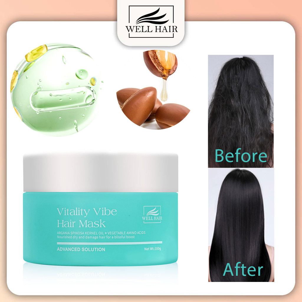 WELL HAIR Mask Vitality Vibe Deeply Nourish Damage Dry Frizzy ...