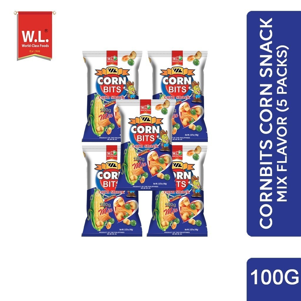 IWG WL FOODS Corn Bits Corn Snack Mix 100g x 5's | Shopee Philippines