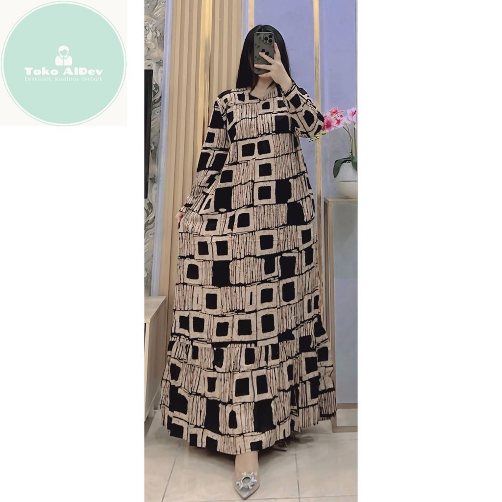 Baju Daster Dress Dres Pekalongan Jumbo Daily Rayon Sleep Long Sleeve ...