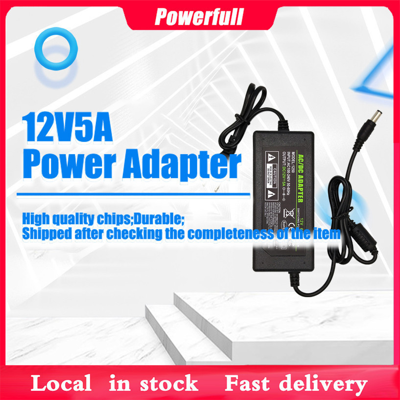 DC12V Power 5A CCTV Power Supply Adapter 12V Power Adaptor | Shopee ...
