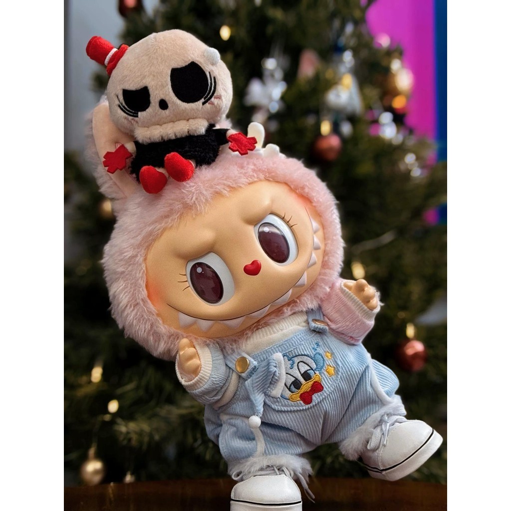 Donald Duck Overalls Set 38cm labubu Baby Clothes labubu Vinyl Doll ...