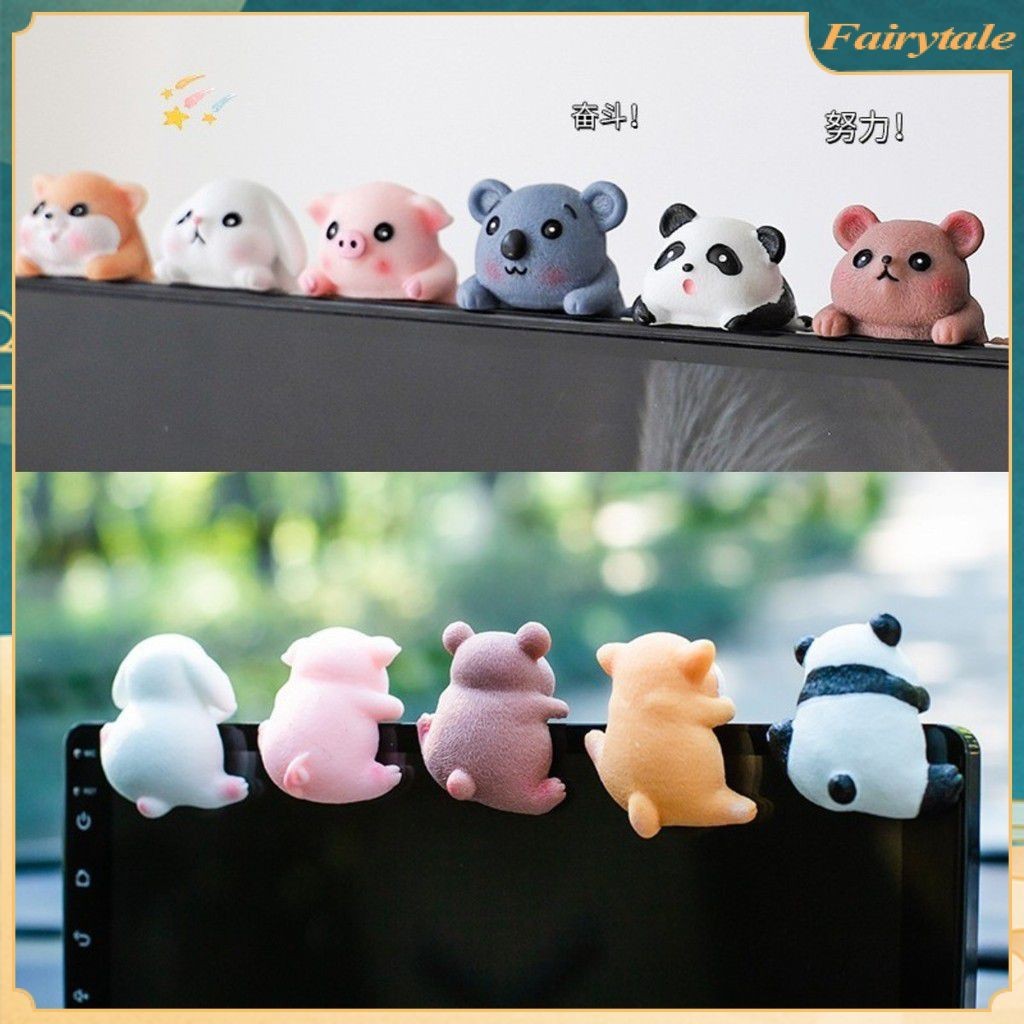 Computer Tv Monitor Lie-prone Small Animal Creative Decorations Car ...