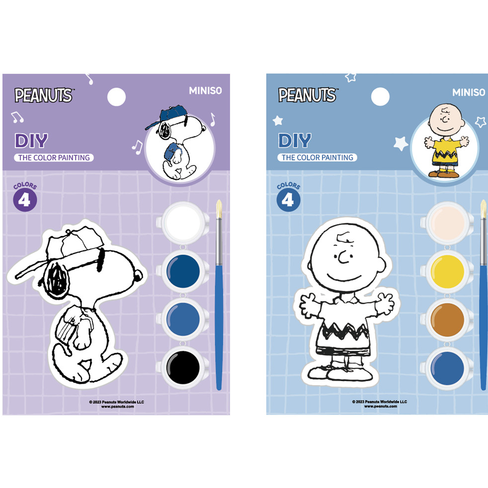 MINISO Snoopy Colorful Life Collection Coloring Suncatcher (2 Assorted ...