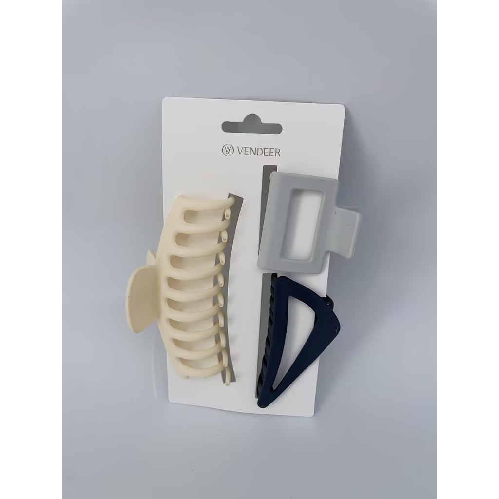 MINISO Square Hair Claw Clips 3 pcs | Shopee Philippines