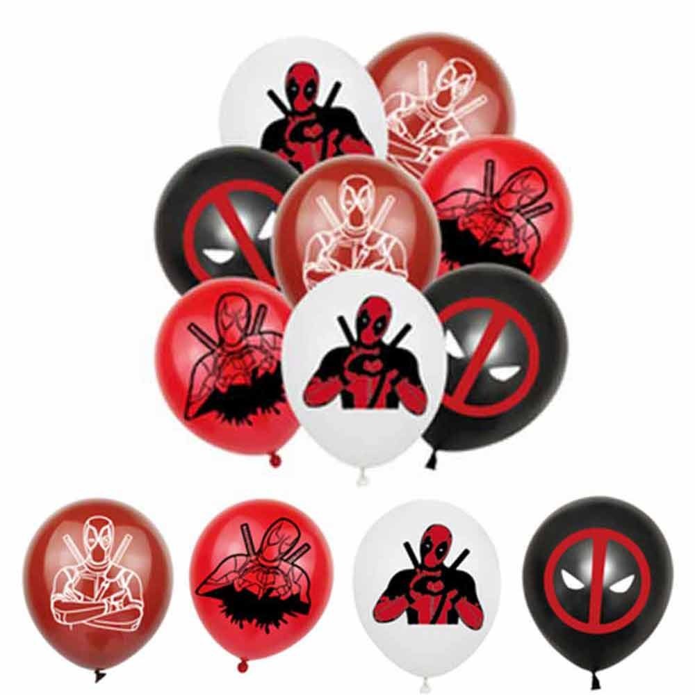 Deadpool Happy Birthday Party Decoration Banner Balloons Super Hero ...