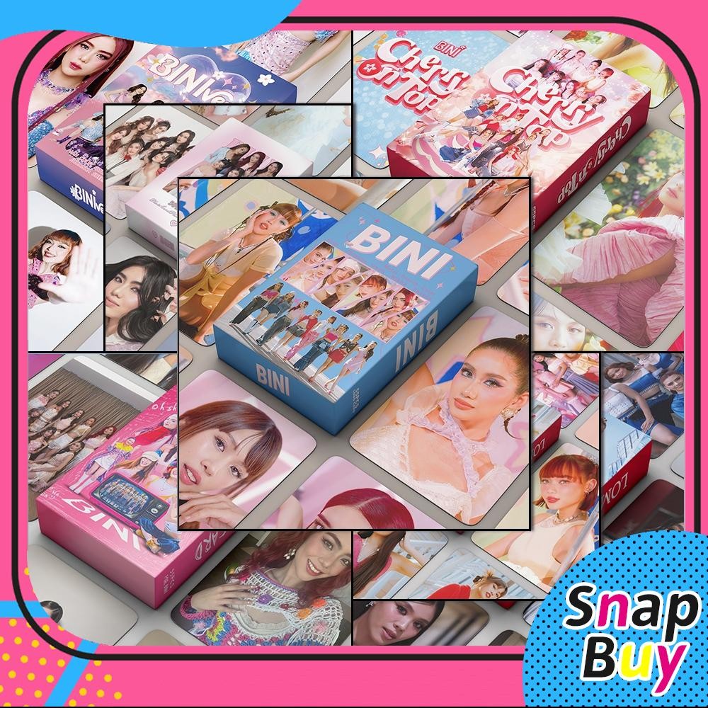 50/55pcs/box Laser Cards BINI CHERRY ON TOP lomo cards Bini Photocards ...