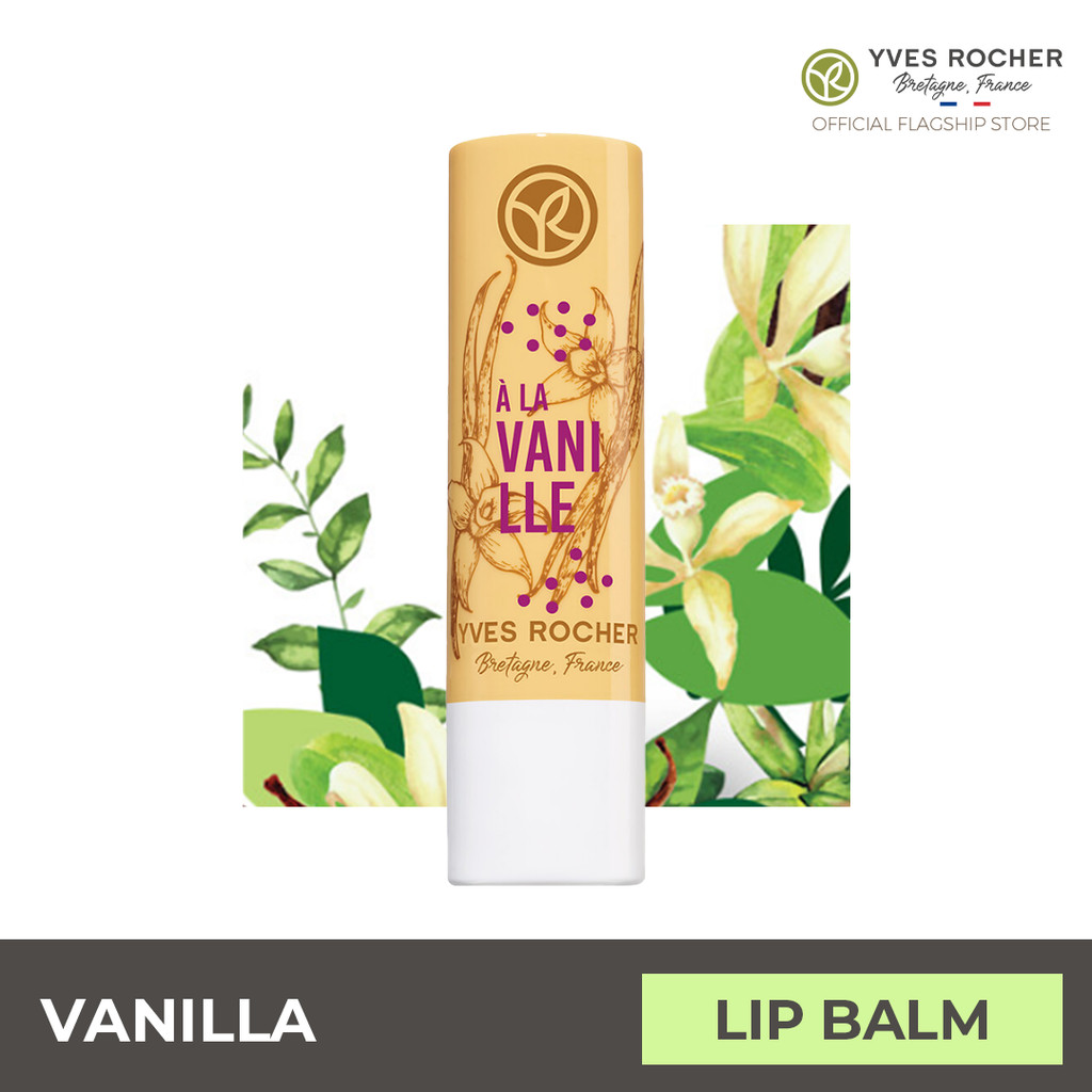 Yves Rocher Nourishing Vanilla Lip Balm - 4.8g Natural, Silicone Free ...