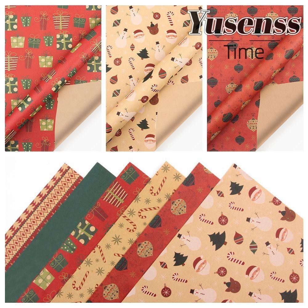 YUSENSS Wrapping Paper Origami Paper Merry Christmas Snow Elk Xmas Gift ...
