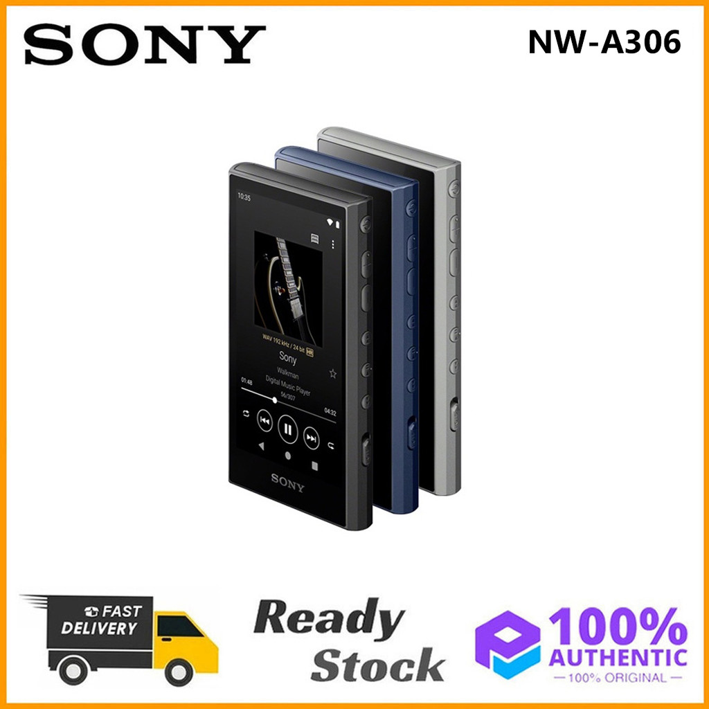 Sony NW-A306 Walkman 32GB Hi-Res Portable Digital Music Player with Android Wi-Fi Bluetooth USB ...