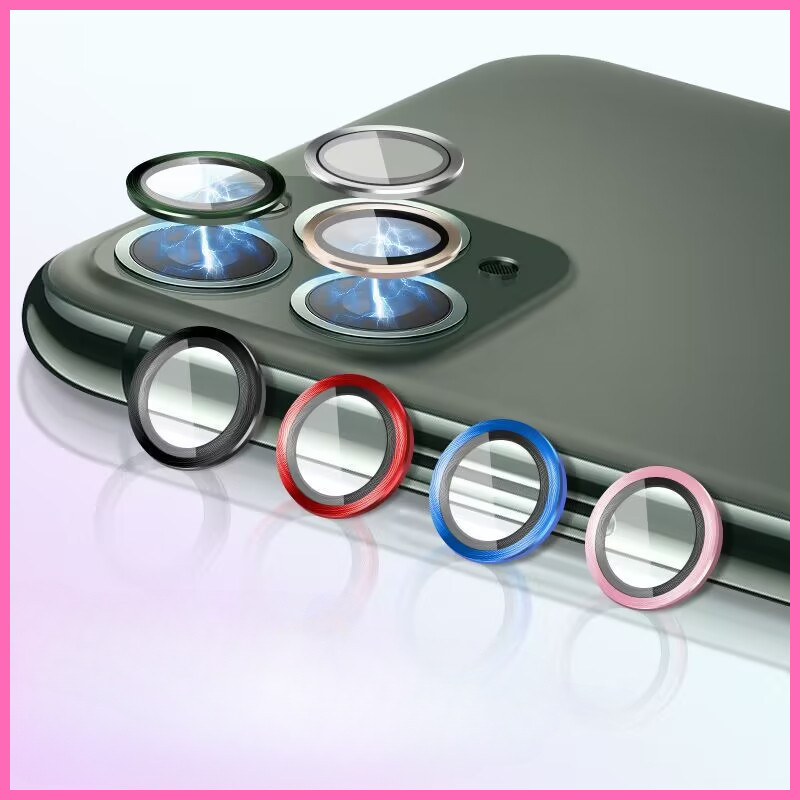 3Pcs Metal Full Cover Tempered Glass Camera Lens Protector Compatible ...