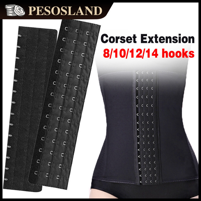 Corset Body Shaper Adjustable Underwear Waist Trainer Extender 8/10/12 ...