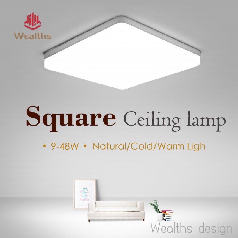 Square LED Ceiling Light for Living Room Warm/Cool White Light ceiling ...