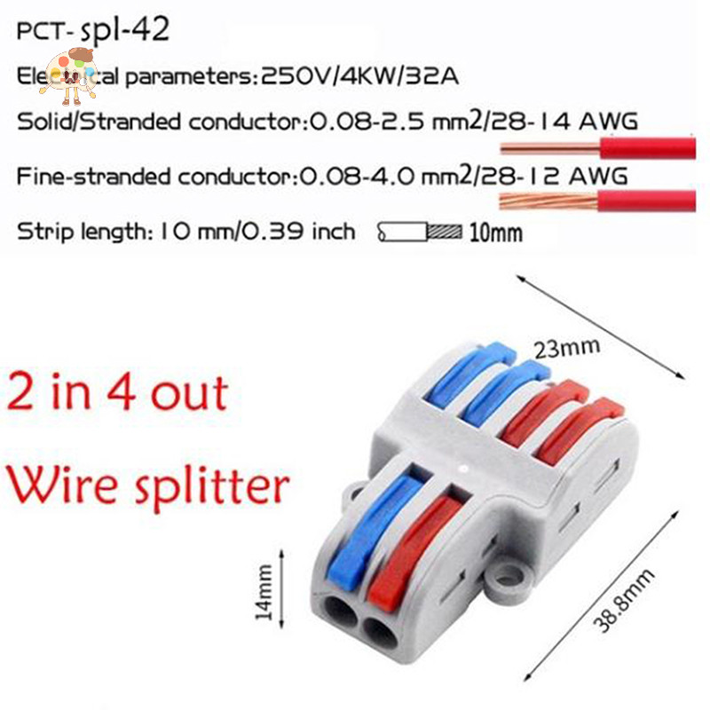 LON Mini Fast Wire Connector Push-in Conductor Terminal Block PCT-222 ...