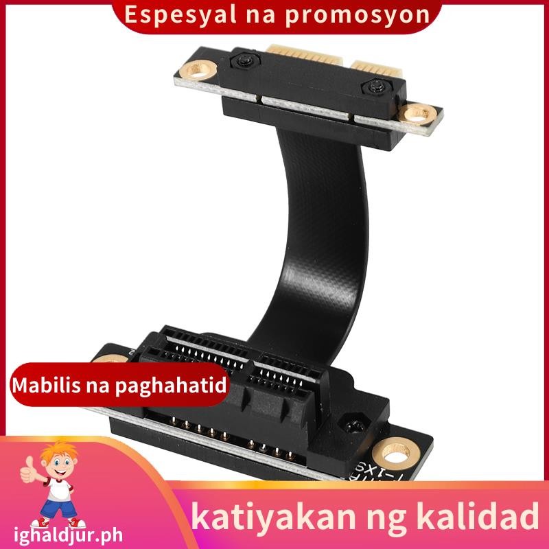 PCIE X1 Riser Cable Dual 90 Degree Right Angle PCIe 3.0 X1 to X1 ...