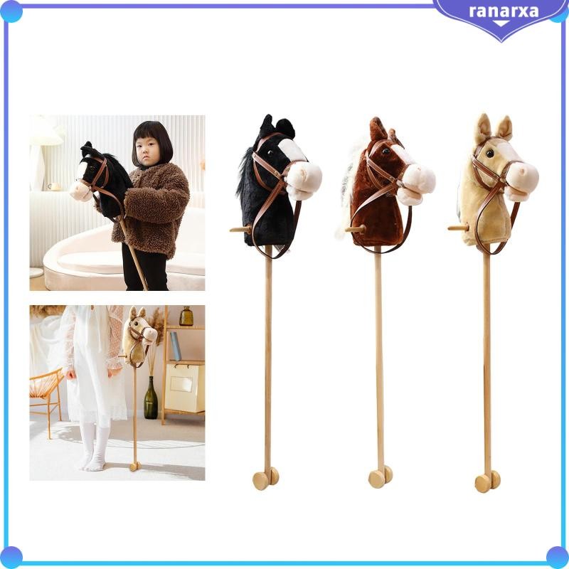 [Ranarxa] Stick Horse Riding Toy Hobby Horse on A Stick,Sturdy,Wooden ...