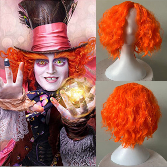 Mad Hatter Cosplay Wig Alice's Adventures in Wonderland Short Heat ...