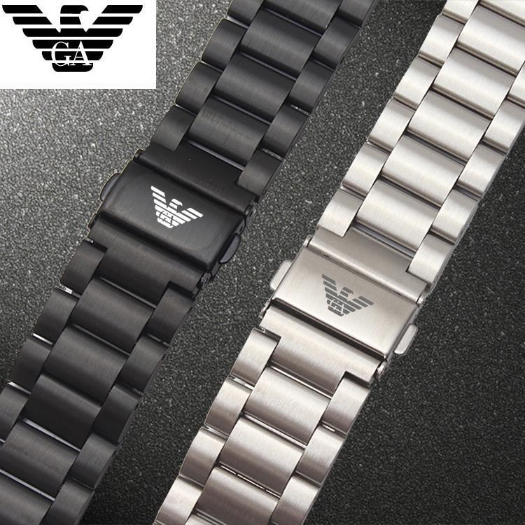 Armani watch with steel bracelet Stainless steel solid black bracelet ...