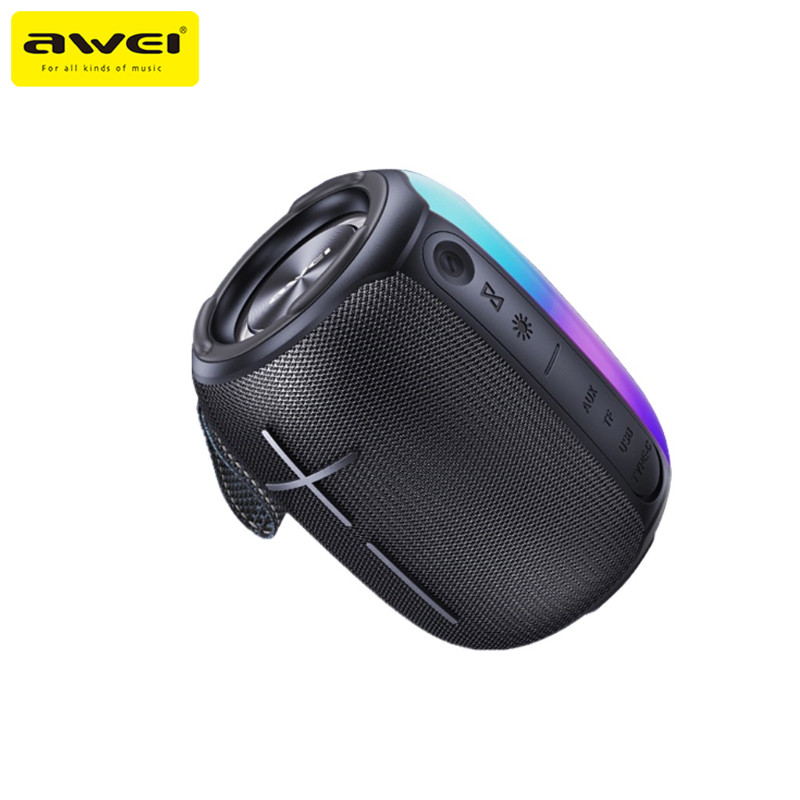 Awei Y525 Portable Wireless Outdoor Speaker with RGB Lights Extra Bass Support Bluetooth/ AUX/TF ...