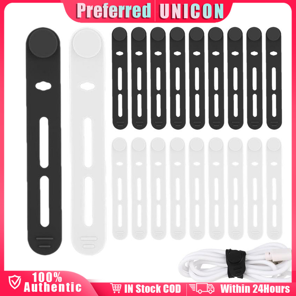 Elastic Cable Organizer 10/20Pcs Silicone Earphone Charging Wire Buckle ...