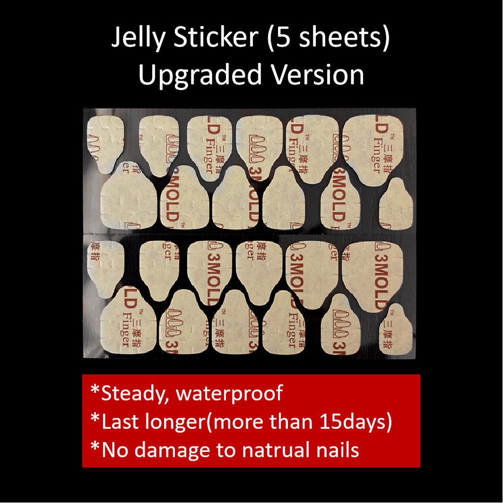 [5 Sheets] Super Sticky Jelly Sticker 3MOLD Adhesive Tape Fake Nails ...