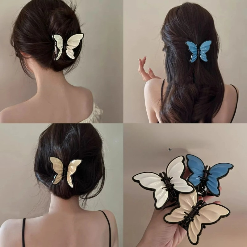 3D Fairy Butterfly Hairpin Back Head Grab Clip Headdress | Shopee ...