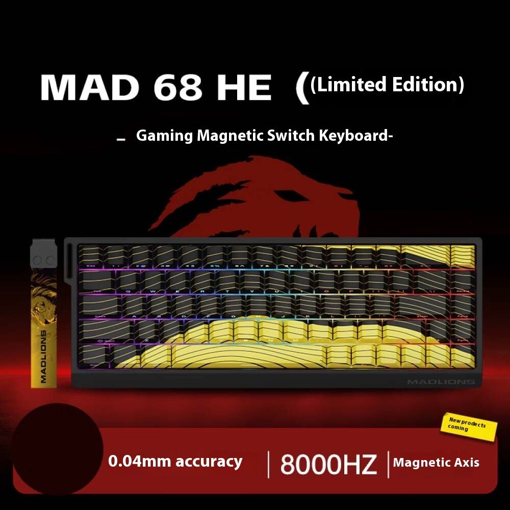 MADLIONS MAD 60/68HE Eesports magnetic axis keyboard with streamlined ...