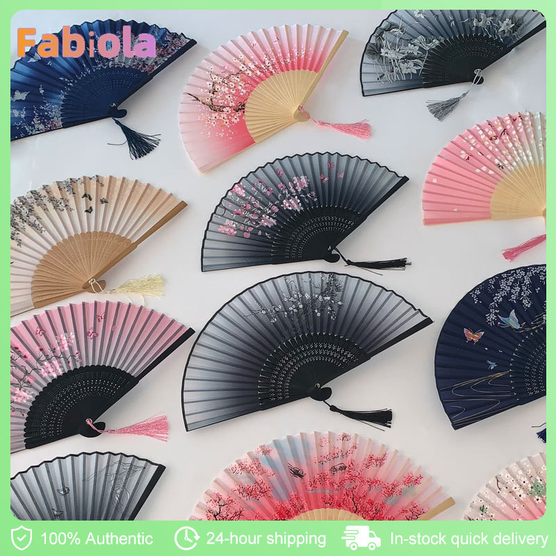 Ancient Fan Folding Fan Silk Chinese Fan Summer Bamboo Fan Ancient ...
