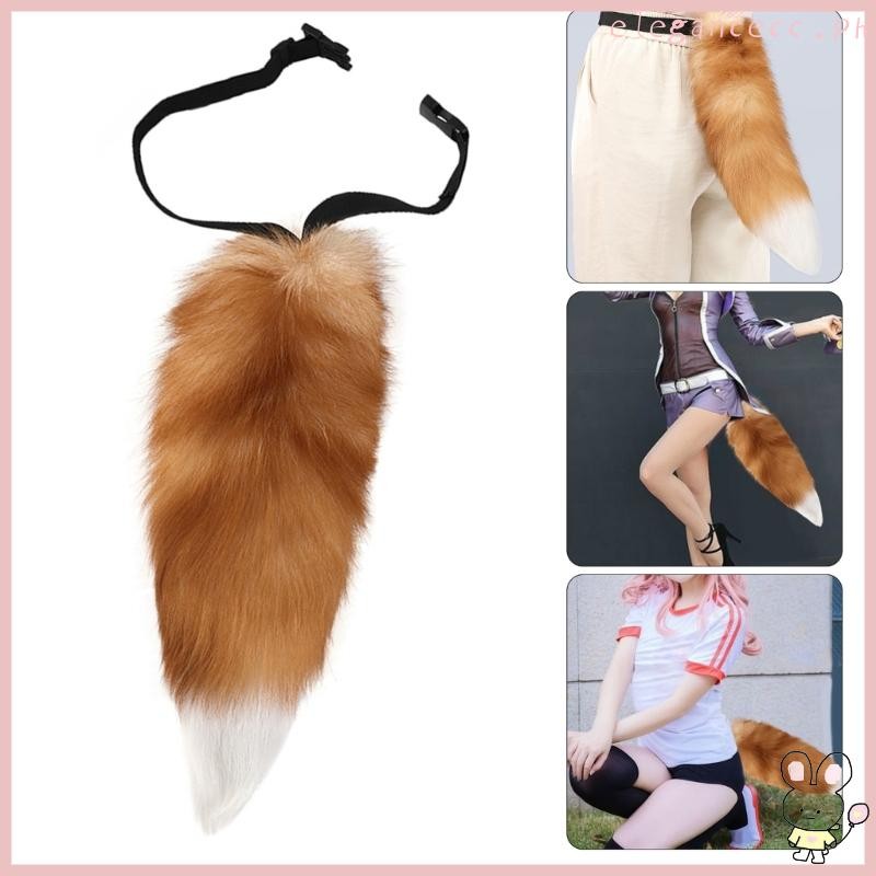 EE Foxes Tail Adjustable Belt Beast Tail Plush Animal Tail Anime ...