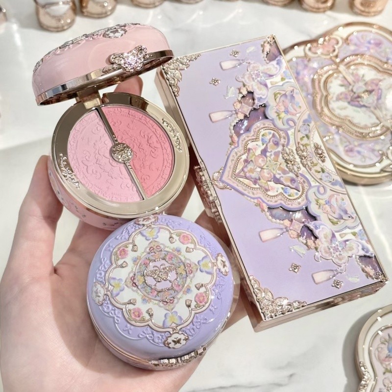 FLOWER KNOWS Blush Butterfly Cloud Shoulder Rouge Box Two-Tone Blush ...