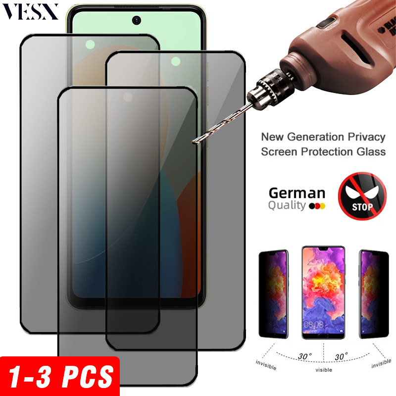 9D Full Anti-Spy Privacy Tempered Glass Screen Protector For Tecno Camon 30 20 Premier 19 Spark ...