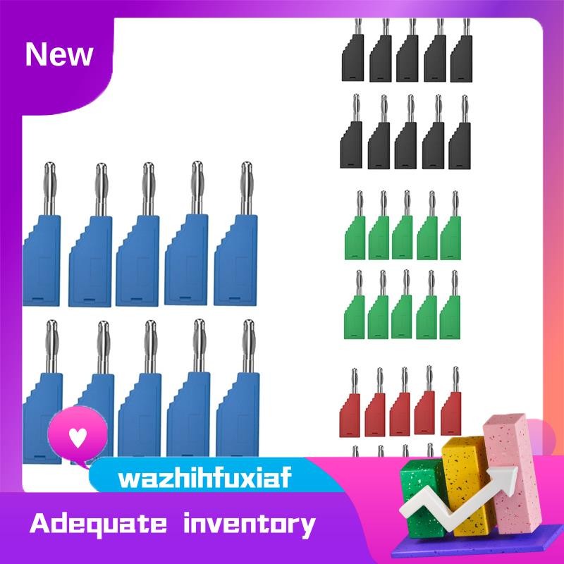 wazhihfuxiaf 10pcs/Set Connector Plug J.10054 4mm Stackable Plug Banana ...